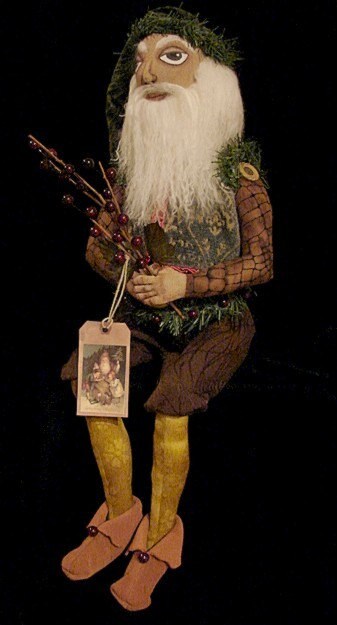 Primitive Folk Art-woodsman Santa Claus-art Doll-ooak made to Order by ...
