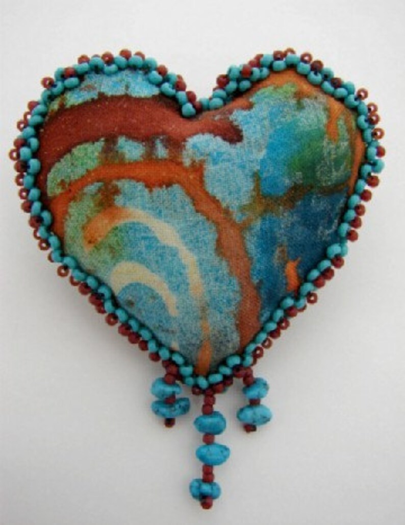 Southwest Style Turquoise Heart Pin ( (similar Heart Made to Order by ...