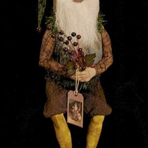Primitive Folk Art-woodsman Santa Claus-art Doll-ooak (made to Order by ...