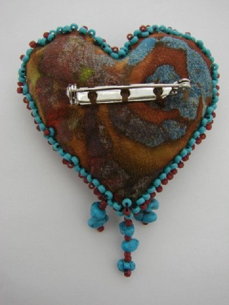 Southwest Style Turquoise Heart Pin ( (similar Heart Made to Order by ...