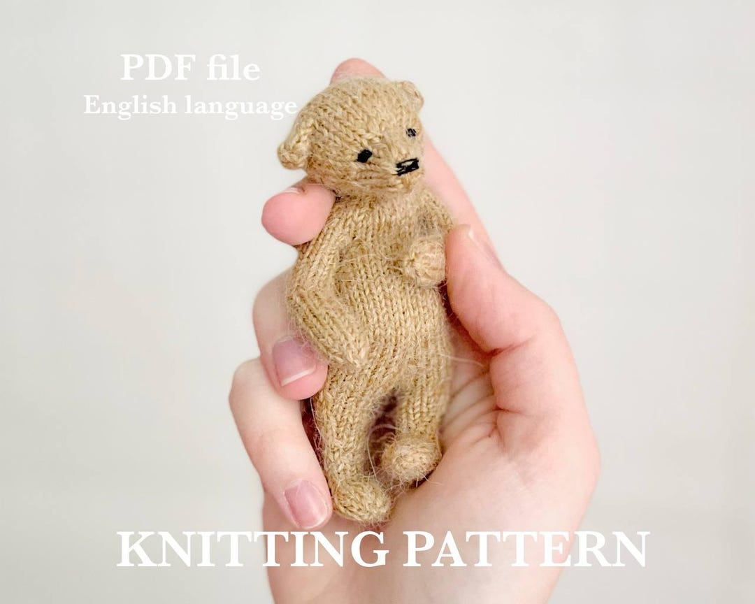 Seamless Mini Teddy Bear Pattern. PDF File, English Language. Knitting ...