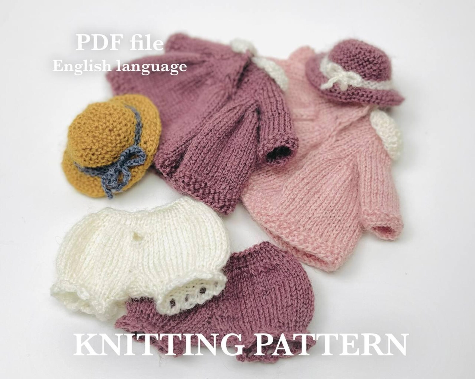Knitted Outfit for Mini Teddy Bear, Toy Clothes Pattern (PDF) - Etsy
