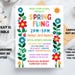 Spring Fling School Flyer Invitation, Editable Spring Fling Festival ...