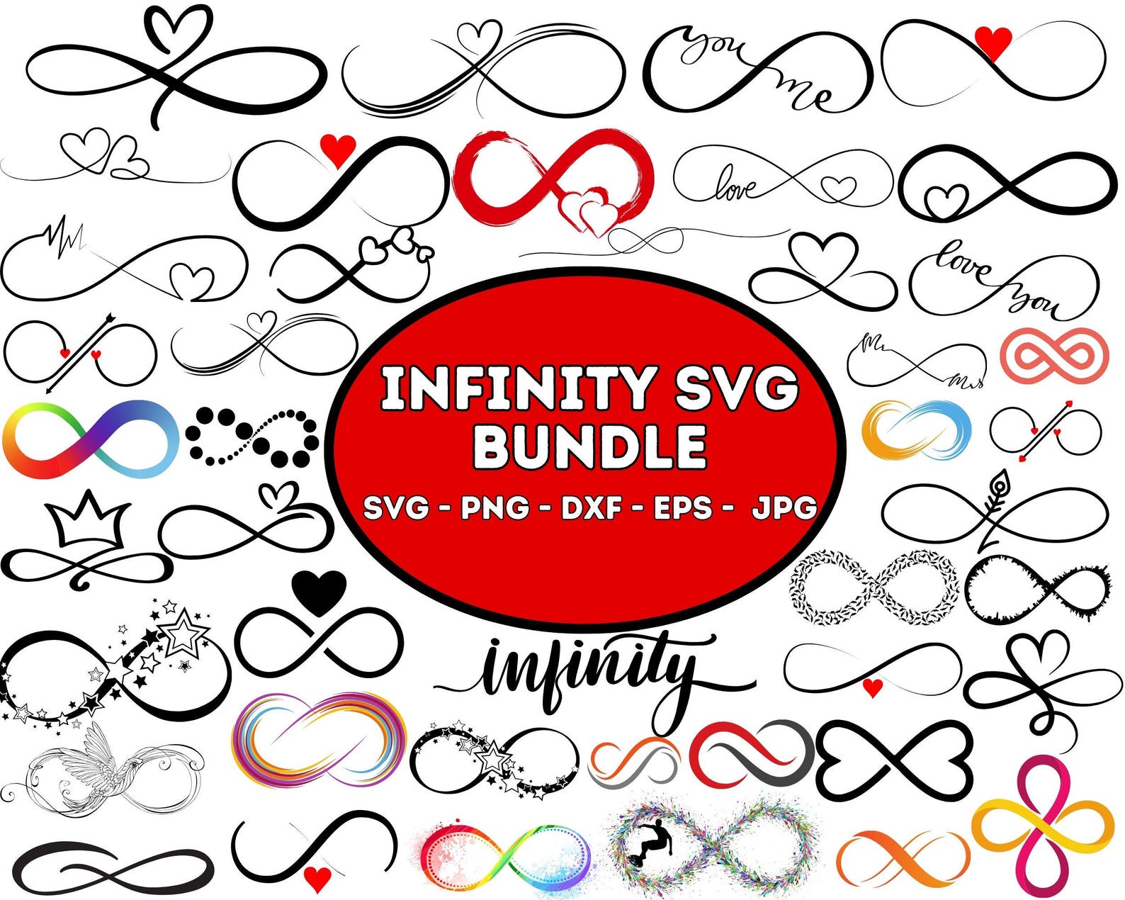 Infinity Symbol SVG, Infinity PNG Bundle, Infinity Clipart, Infinity ...