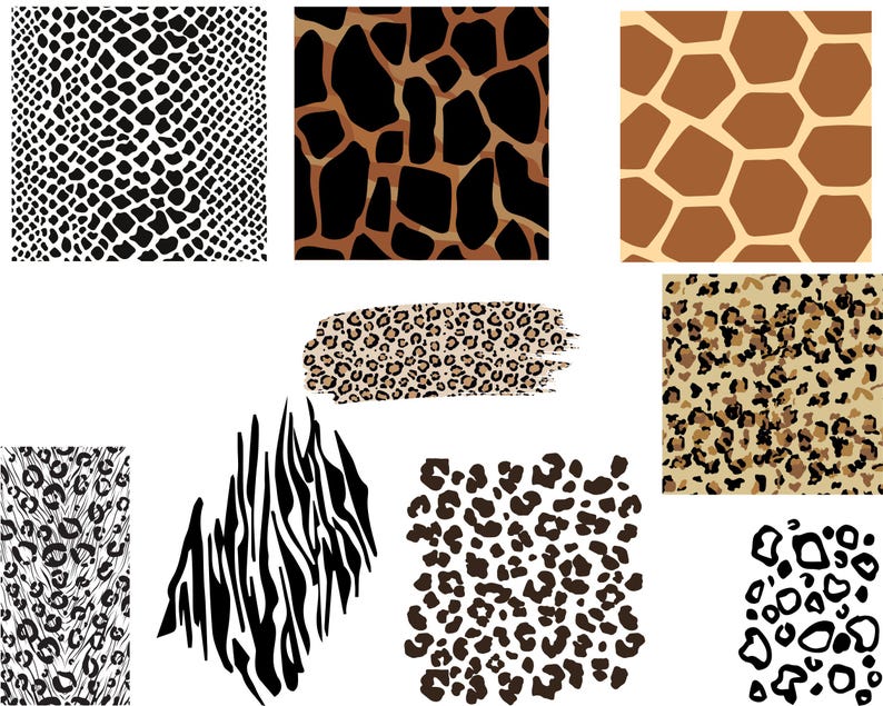 Animal Print SVG Bundle, Animal Print PNG Bundle, Animal Print Clipart ...