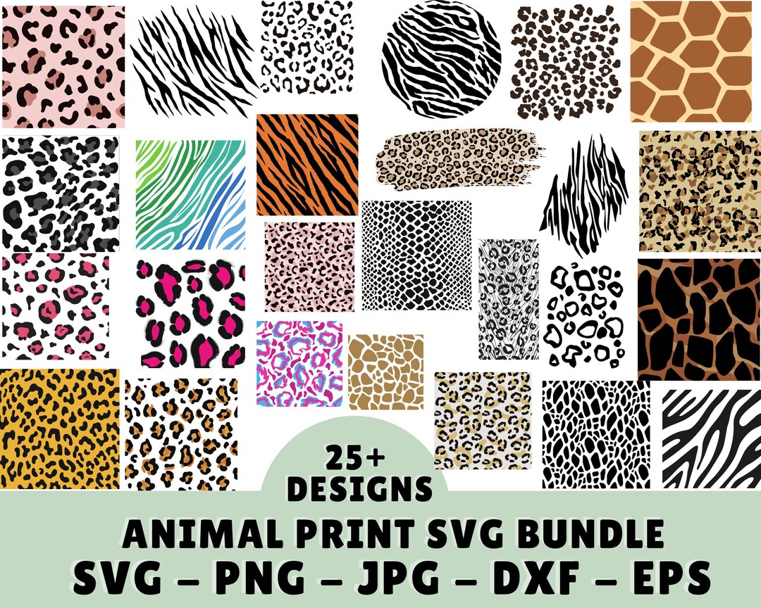 Animal Print SVG Bundle, Animal Print PNG Bundle, Animal Print Clipart ...