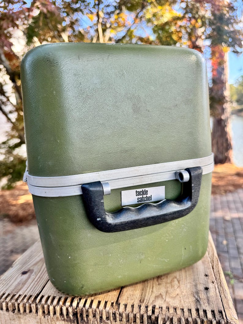 Vintage Green Tackle Satchel Box - Etsy