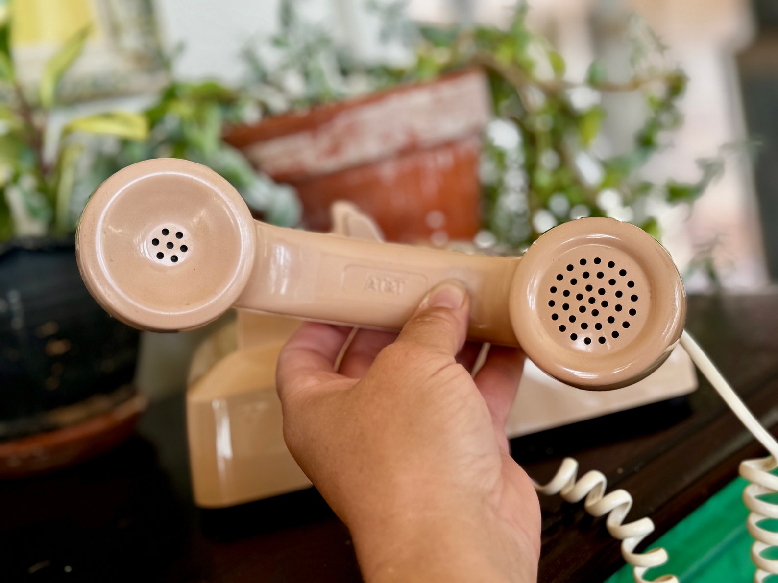 Vintage Beige Rotary Telephone - Etsy