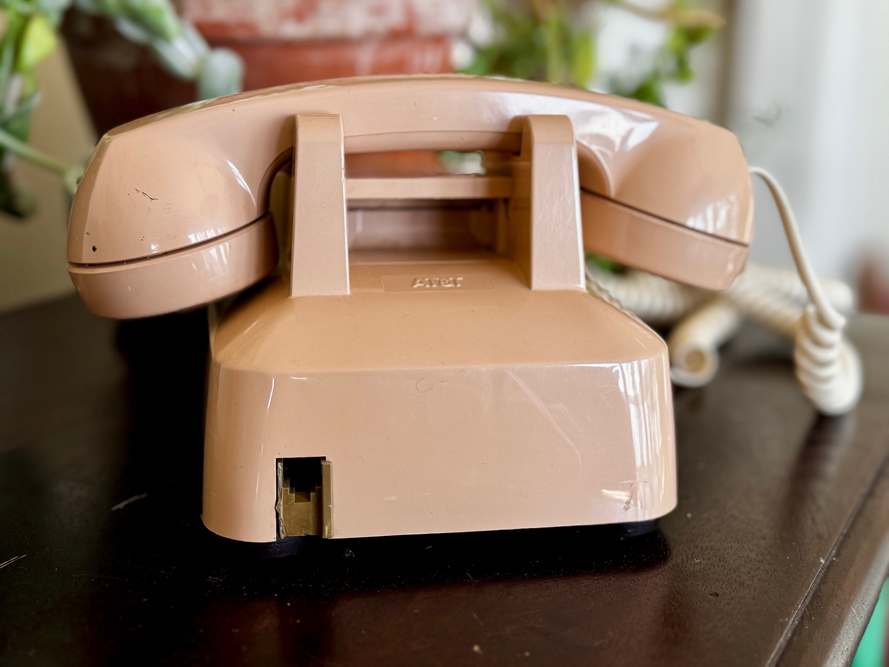 Vintage Beige Rotary Telephone - Etsy