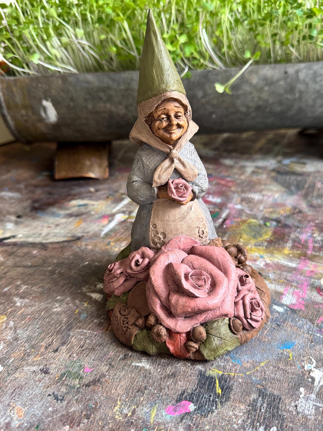 ROSIE - TOM CLARK Wee Folk Garden Gnome Sculpture Earth Angels 1980s - Etsy
