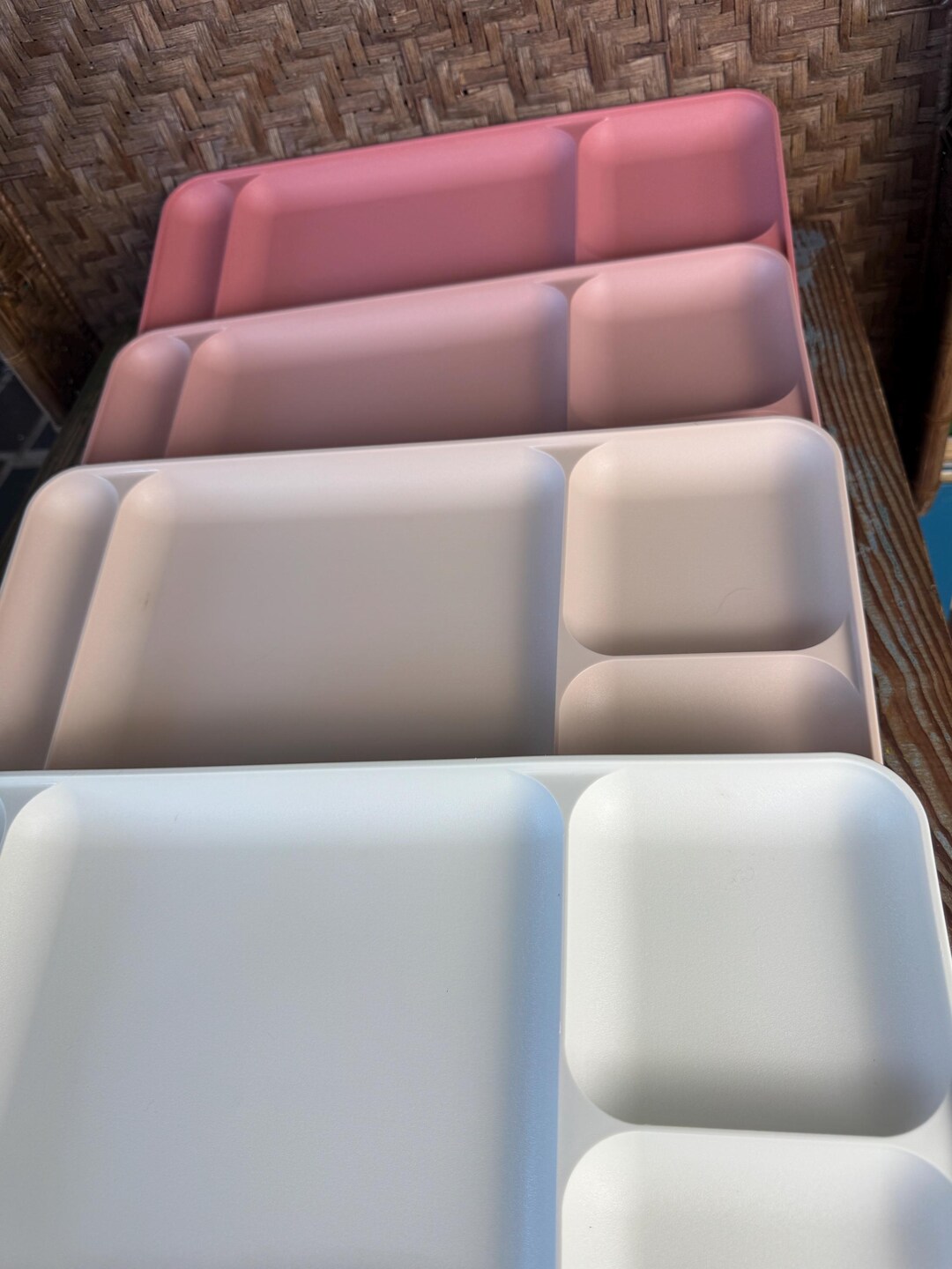 Vintage Tupperware Divided Serving Trays – Set of 4 – Retro Picnic & TV ...