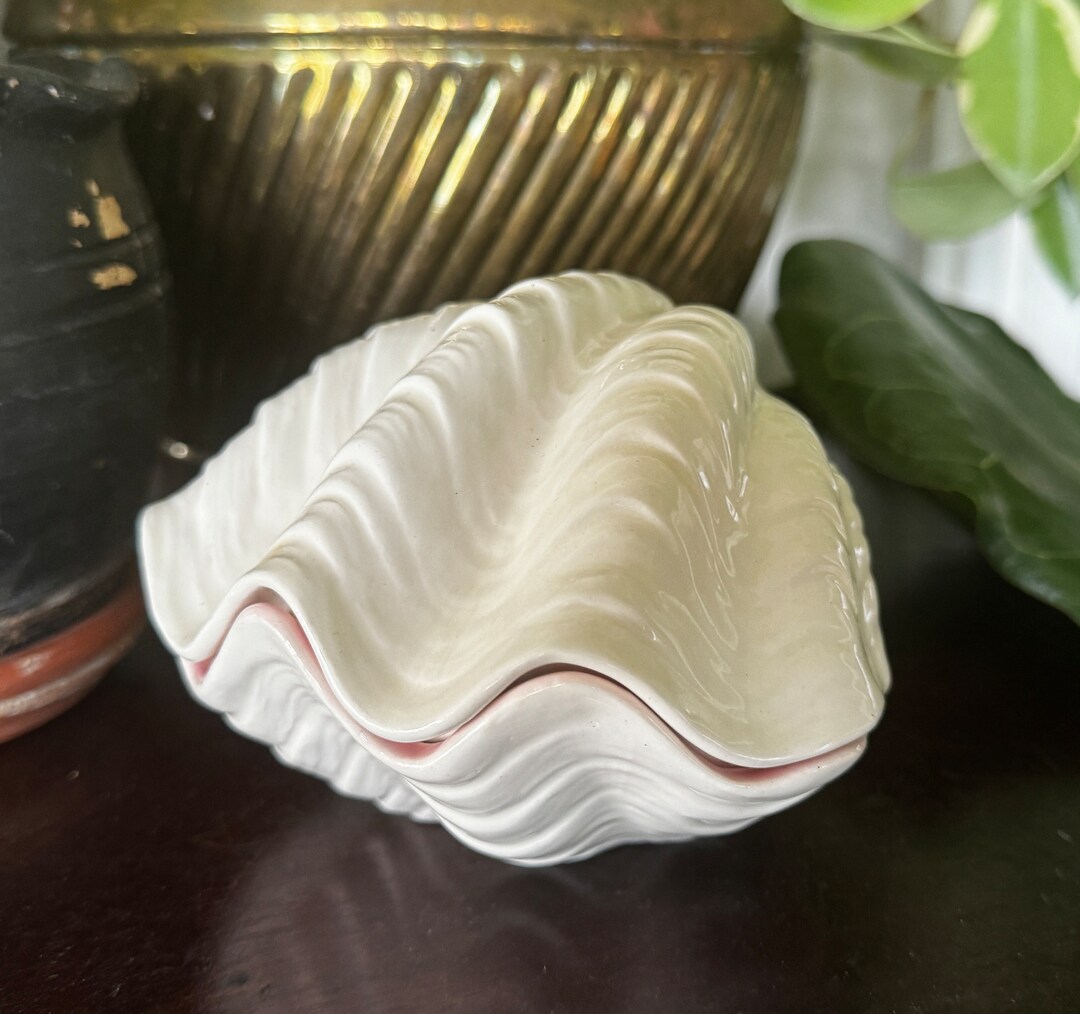 Large Vintage Coquette Clam Shell Decorative Jewelry Dish - Etsy Australia
