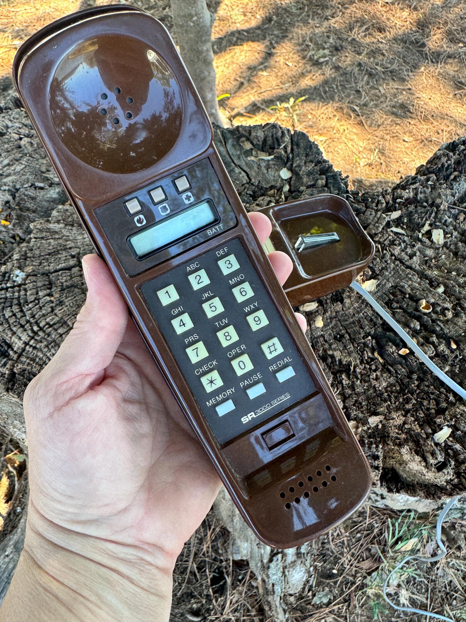 Vintage BROWN Push Button Wall or Table Phone Land Sears - Etsy