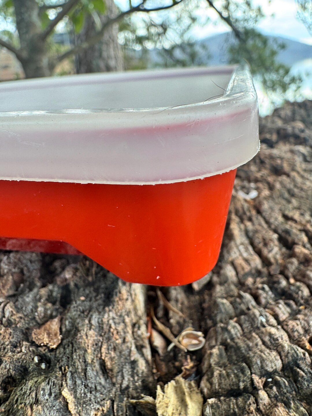 Vintage 1960s Tupperware Orange Flat Container 1292-8 Deli Container ...