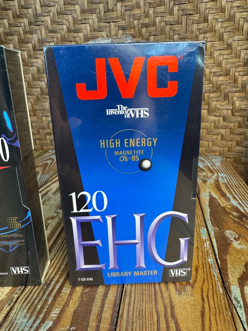 Sealed Blank VHS Tapes - JVC T120 EHG Extra High Grade and Sony T120 ...