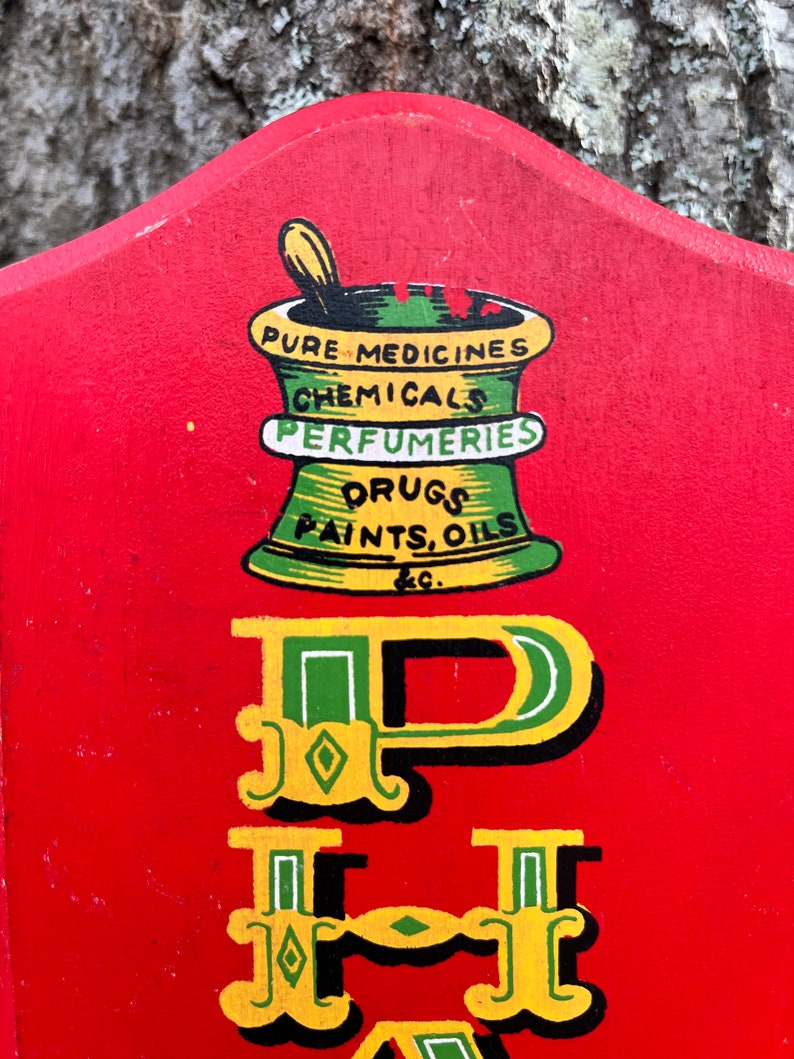 Vintage Wooden Pharmacist Sign - Etsy