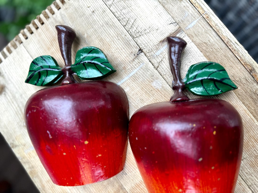 Vintage Cast Iron Realistic Apple Door Stops or Bookends PAIR - Etsy