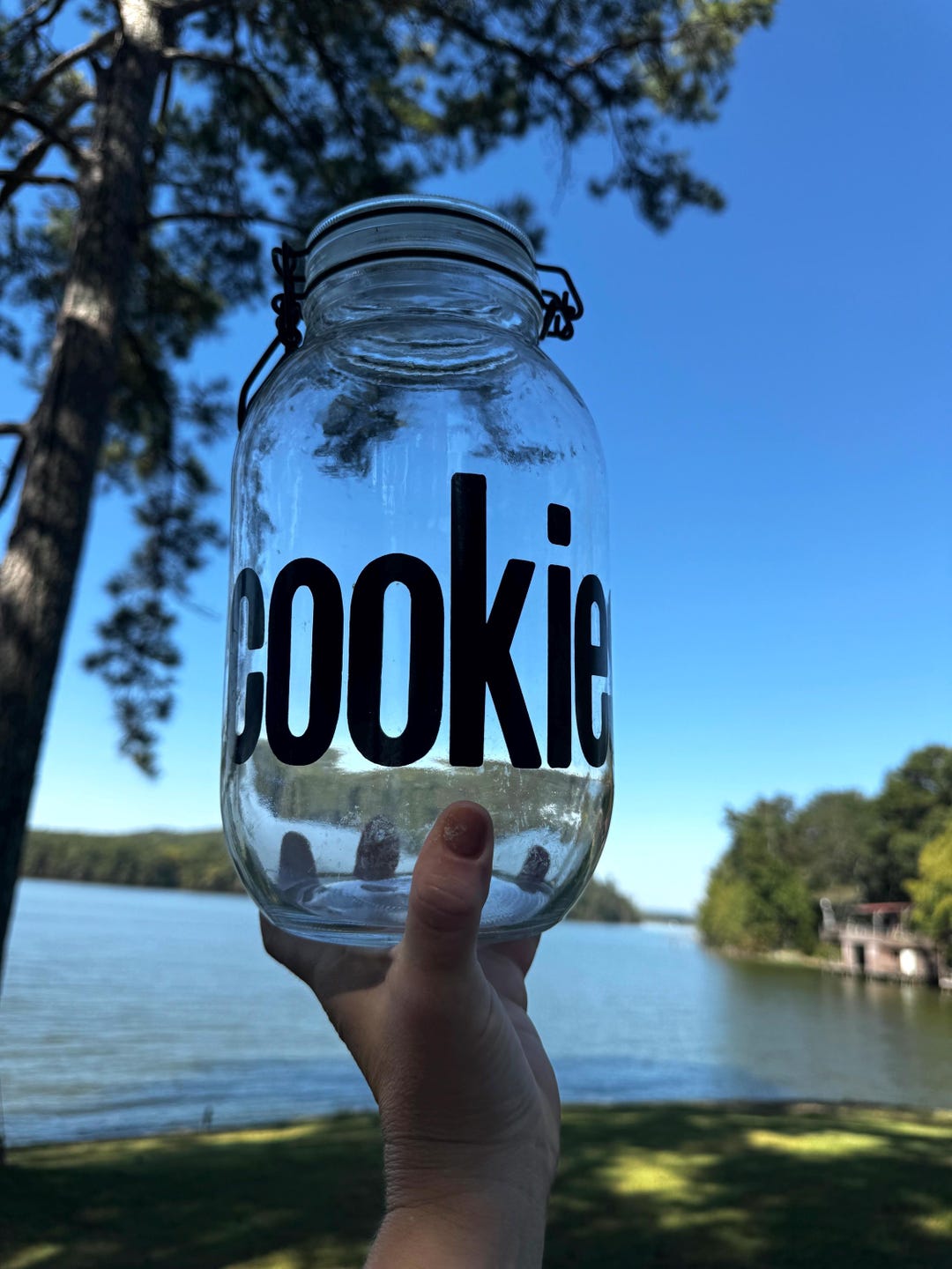 Vintage Classic Glass 3 Liter Cookie Canister Jar Hinged Lid - Etsy
