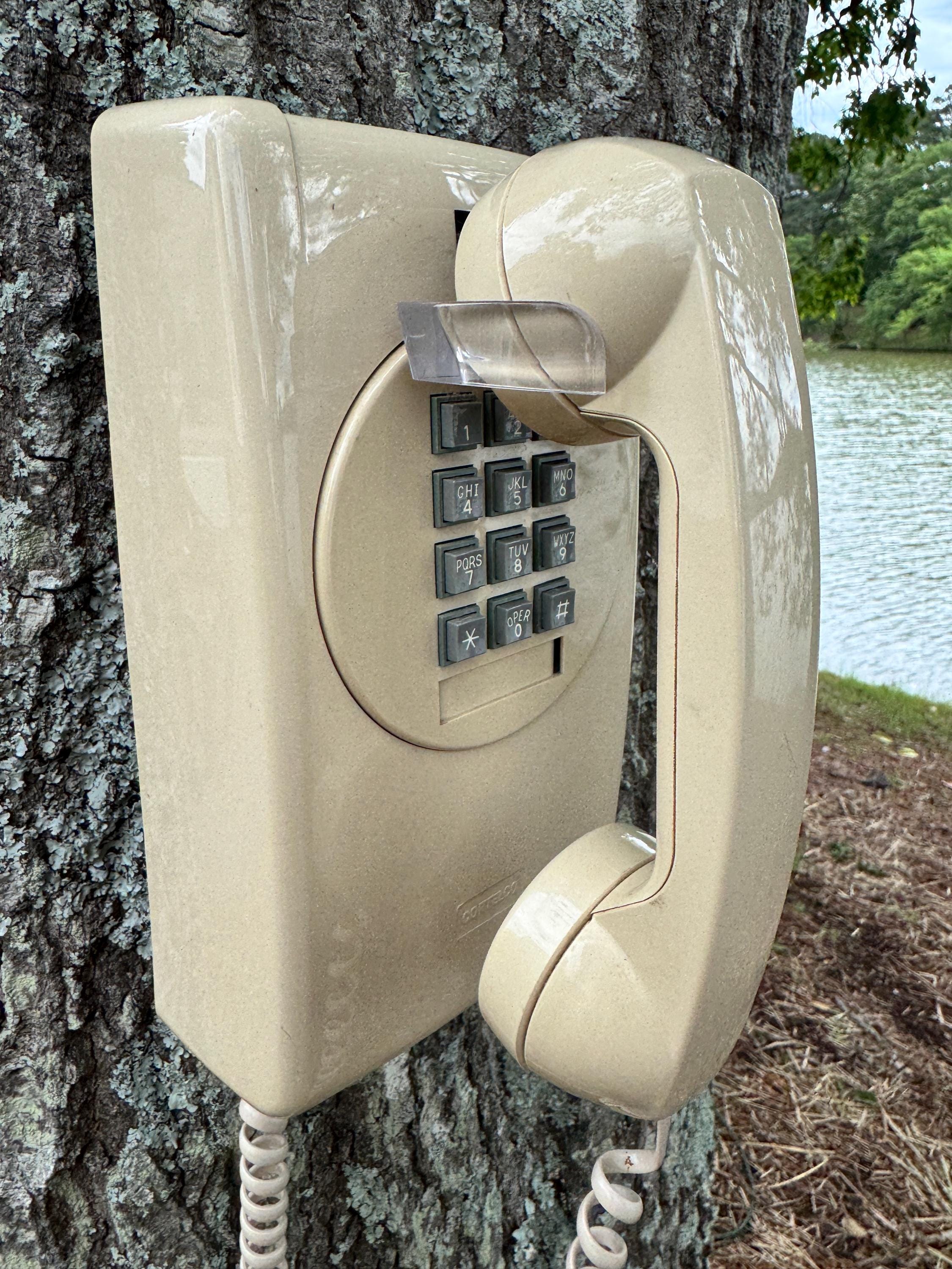 Vintage Cortelco Push Button Wall Phone – Retro Corded Telephone ...