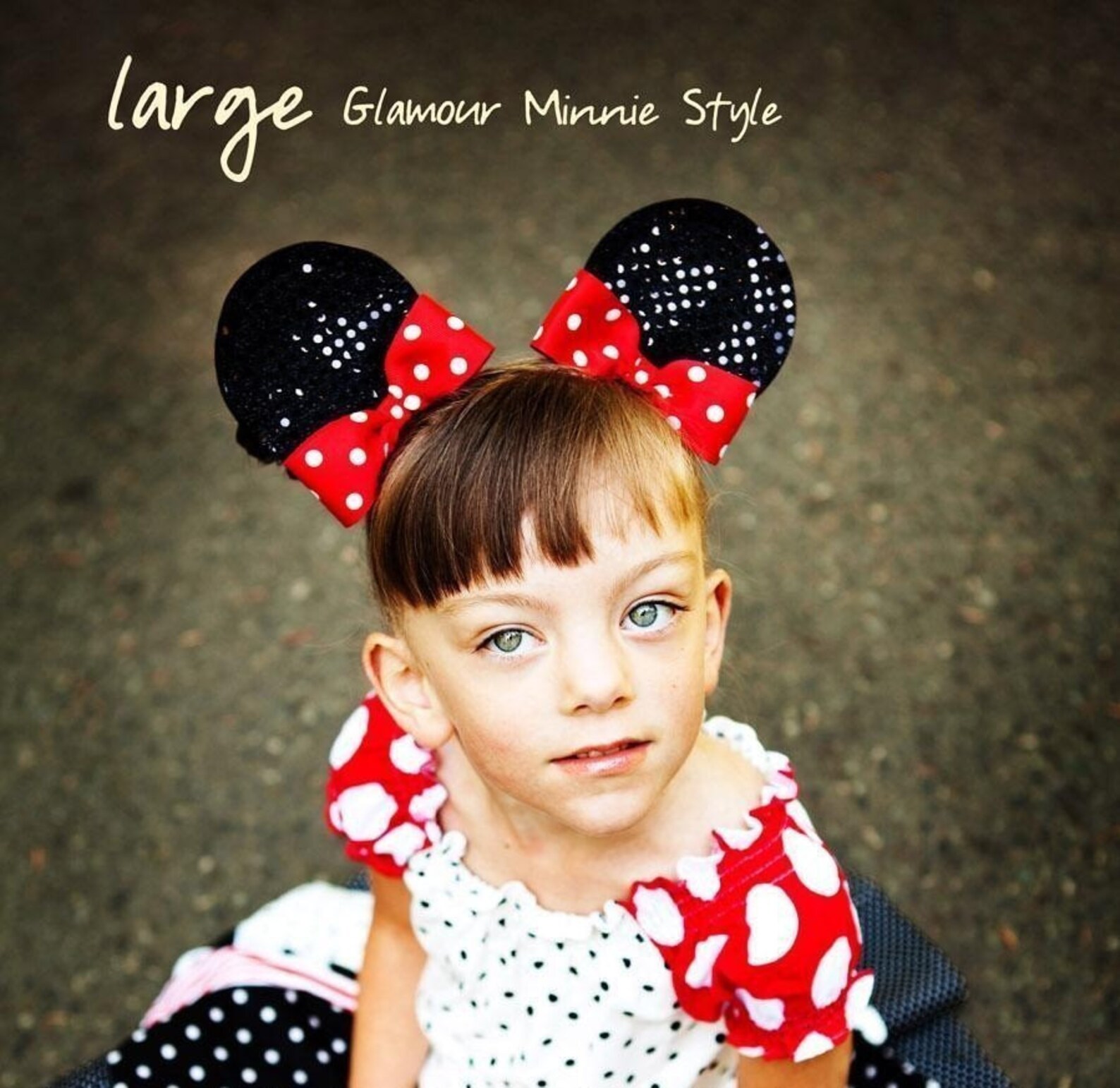 Minnie Mouse Ears Hair Clips...with Bows...sequin Glamour - Etsy