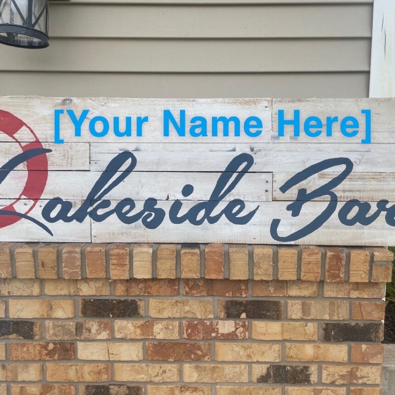 Painted Lakehouse Sign - Etsy