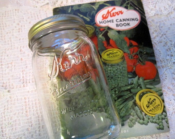 Vintage Kerr Home Canning Book With Kerr Canning Jar - Etsy