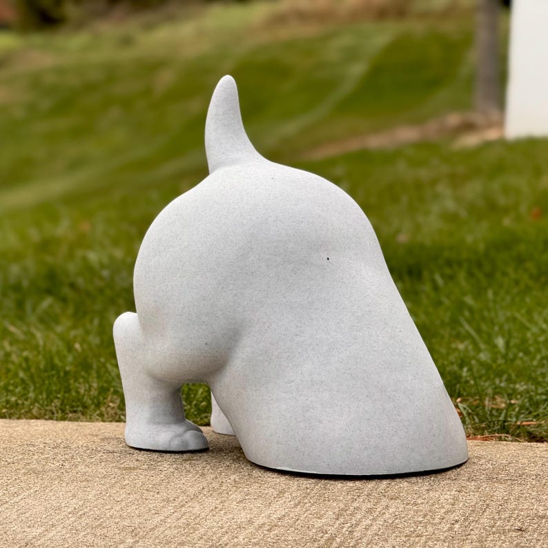 Funny Digging Dog Statue Outdoor Garden Decor Playful Puppy Sculpture ...