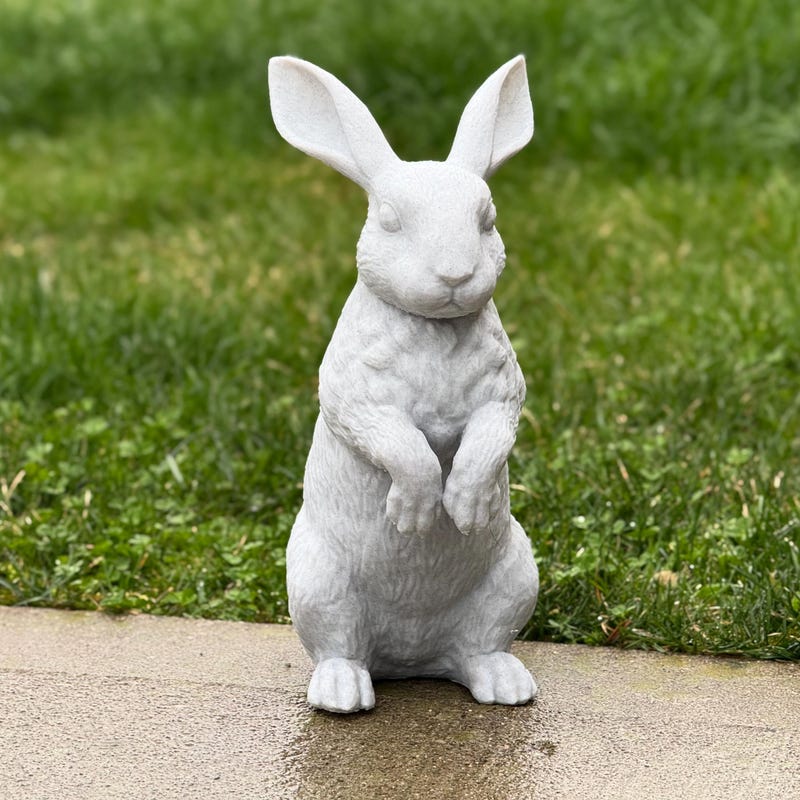 Rabbit Garden Statue - Etsy