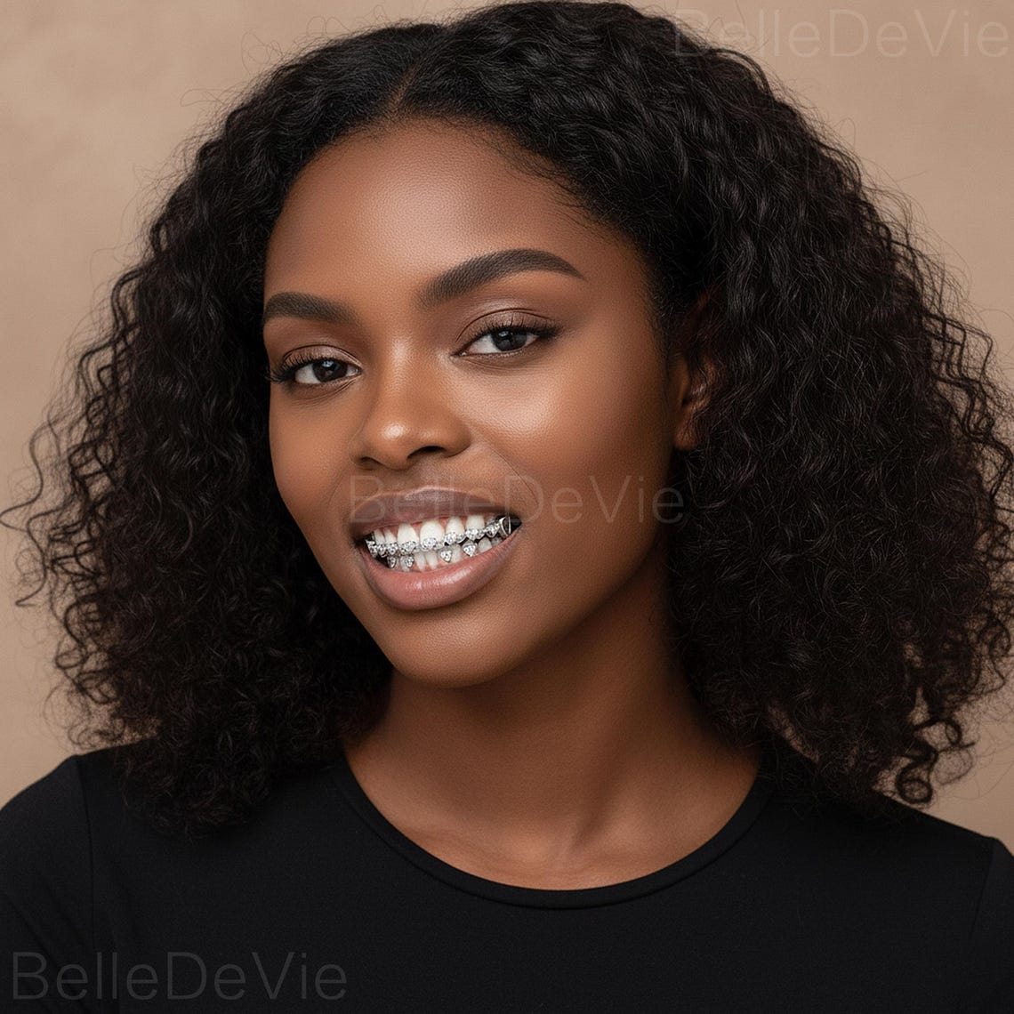 Slim Iced Out 14k Gold Plated Tooth Grillz With Zircon Inlay, Hip Hop ...