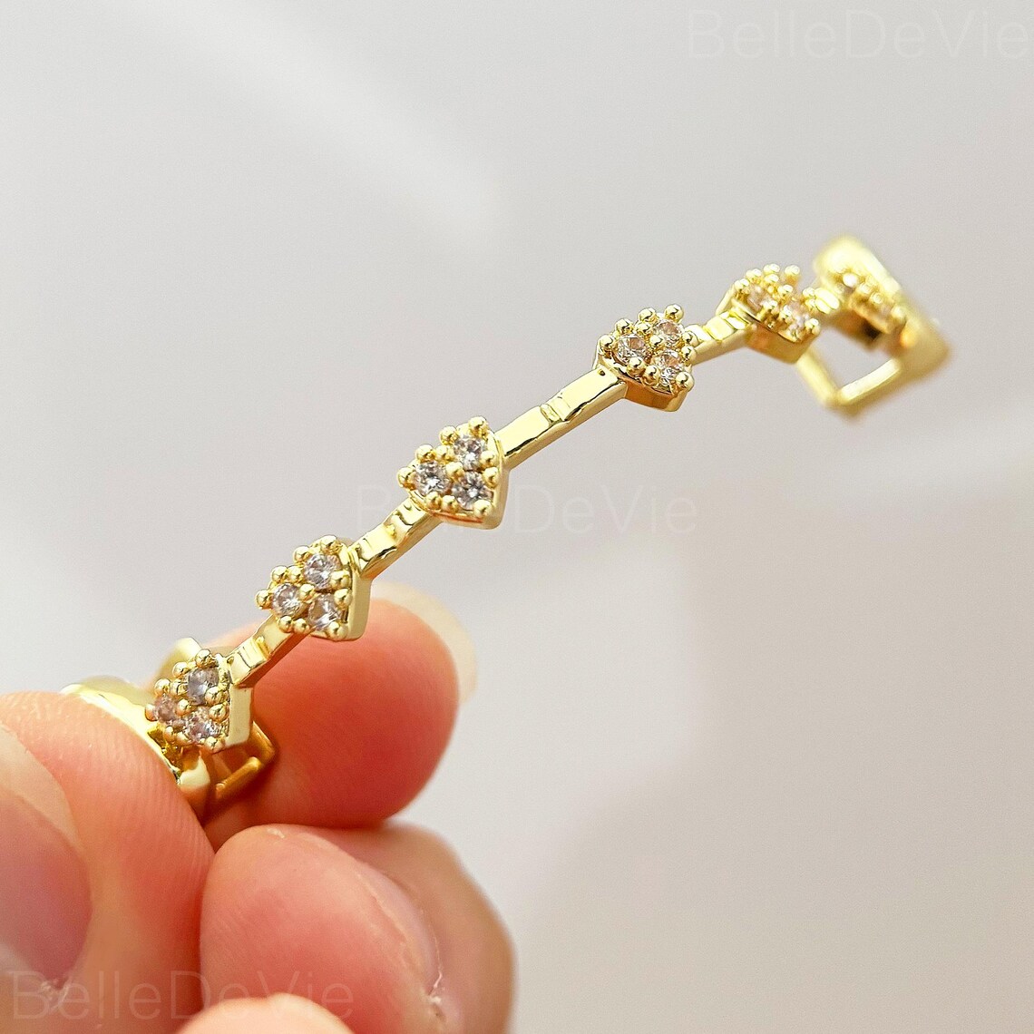 Slim Iced Out 14k Gold Plated Tooth Grillz With Zircon Inlay, Hip Hop ...