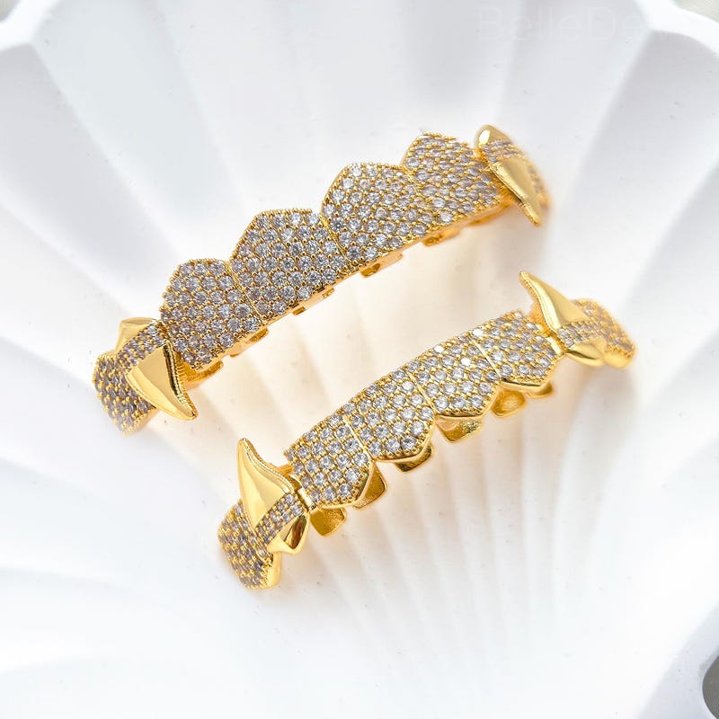 Gold Vampire Teeth Grills - Etsy