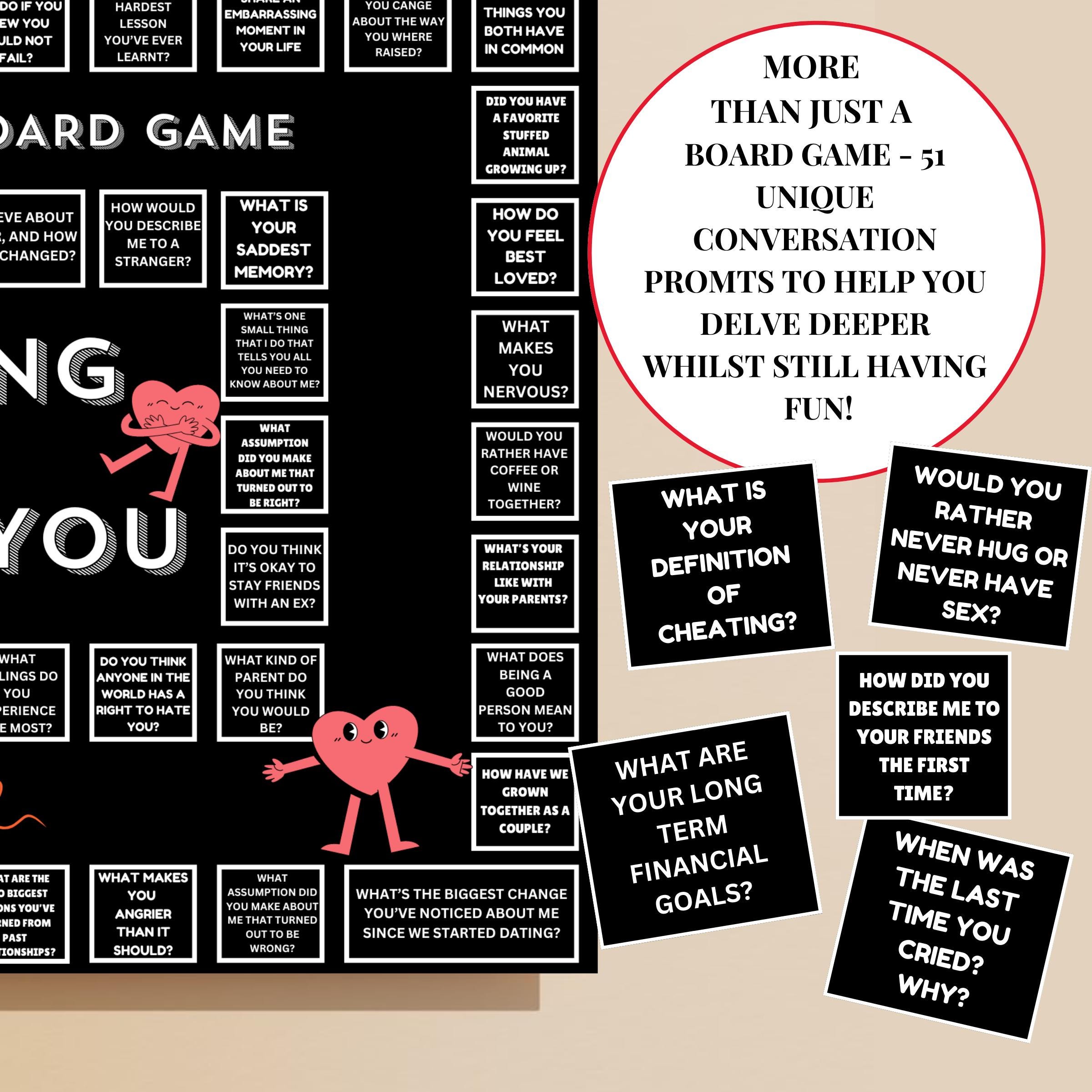 Date Night Game Couples Questions Cards Conversation Starters Board ...