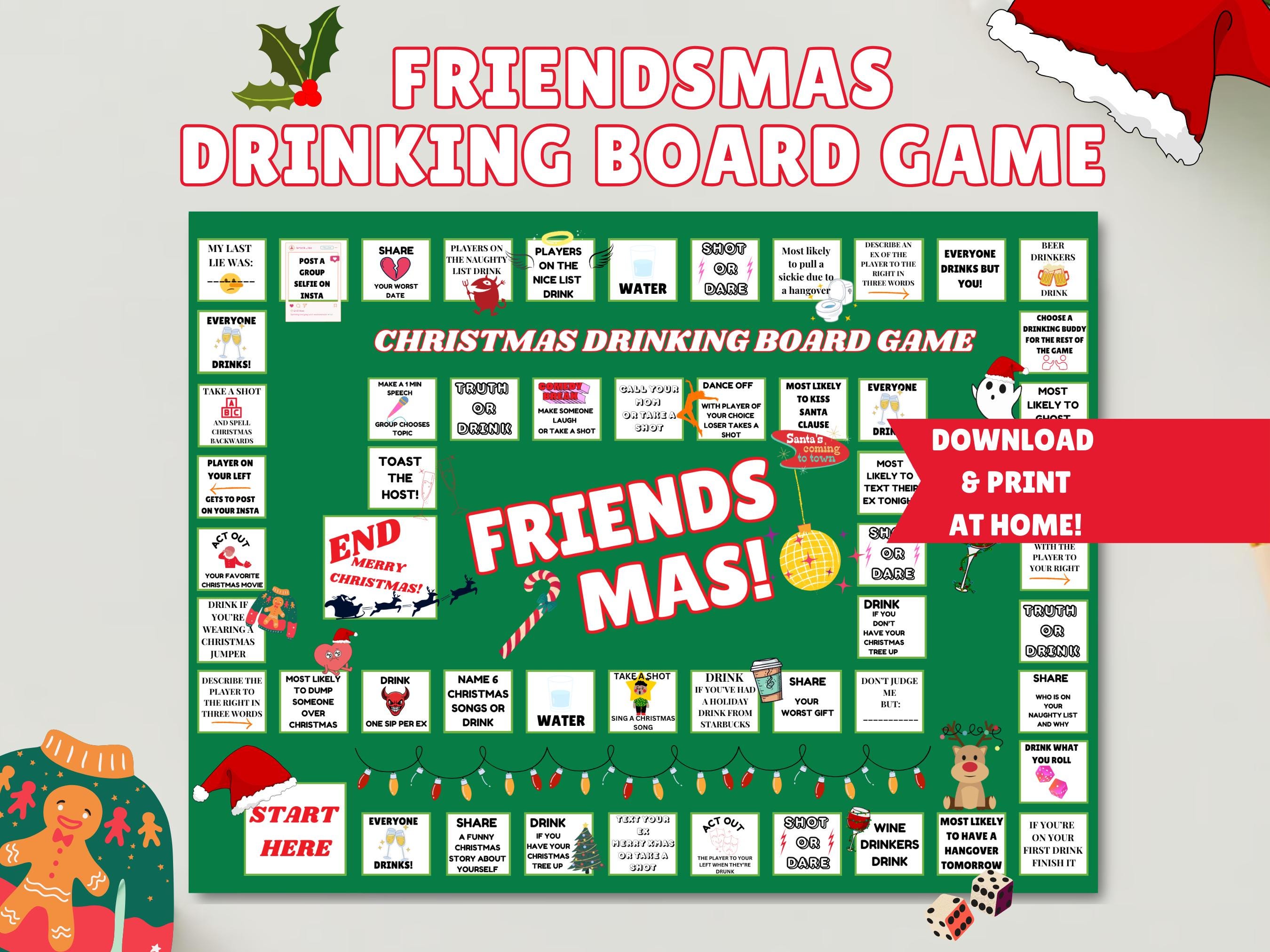 Christmas Party Game for Adults Friendsmas Drinking Games Fun Christmas ...