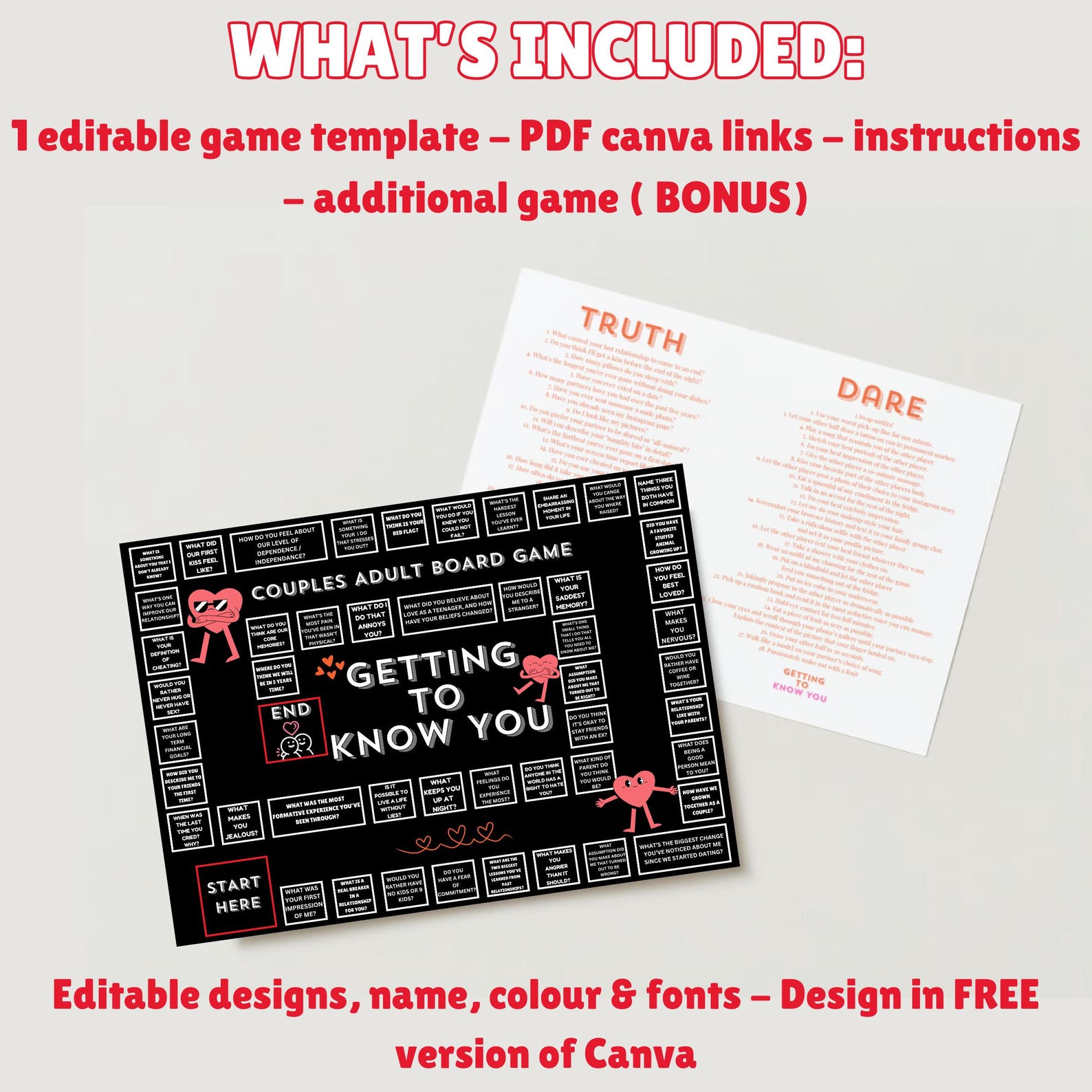 Date Night Game Couples Questions Cards Conversation Starters Board ...