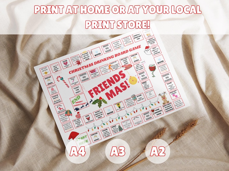 Friendsmas Christmas Party Game for Adults Drinking Games Fun Christmas ...