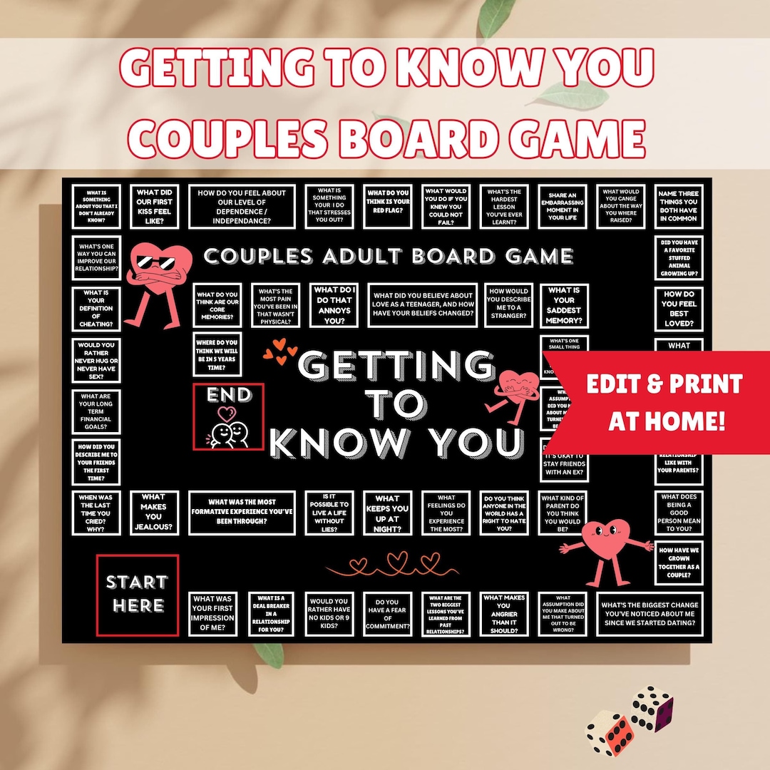 Date Night Game Couples Questions Cards Conversation Starters Board ...