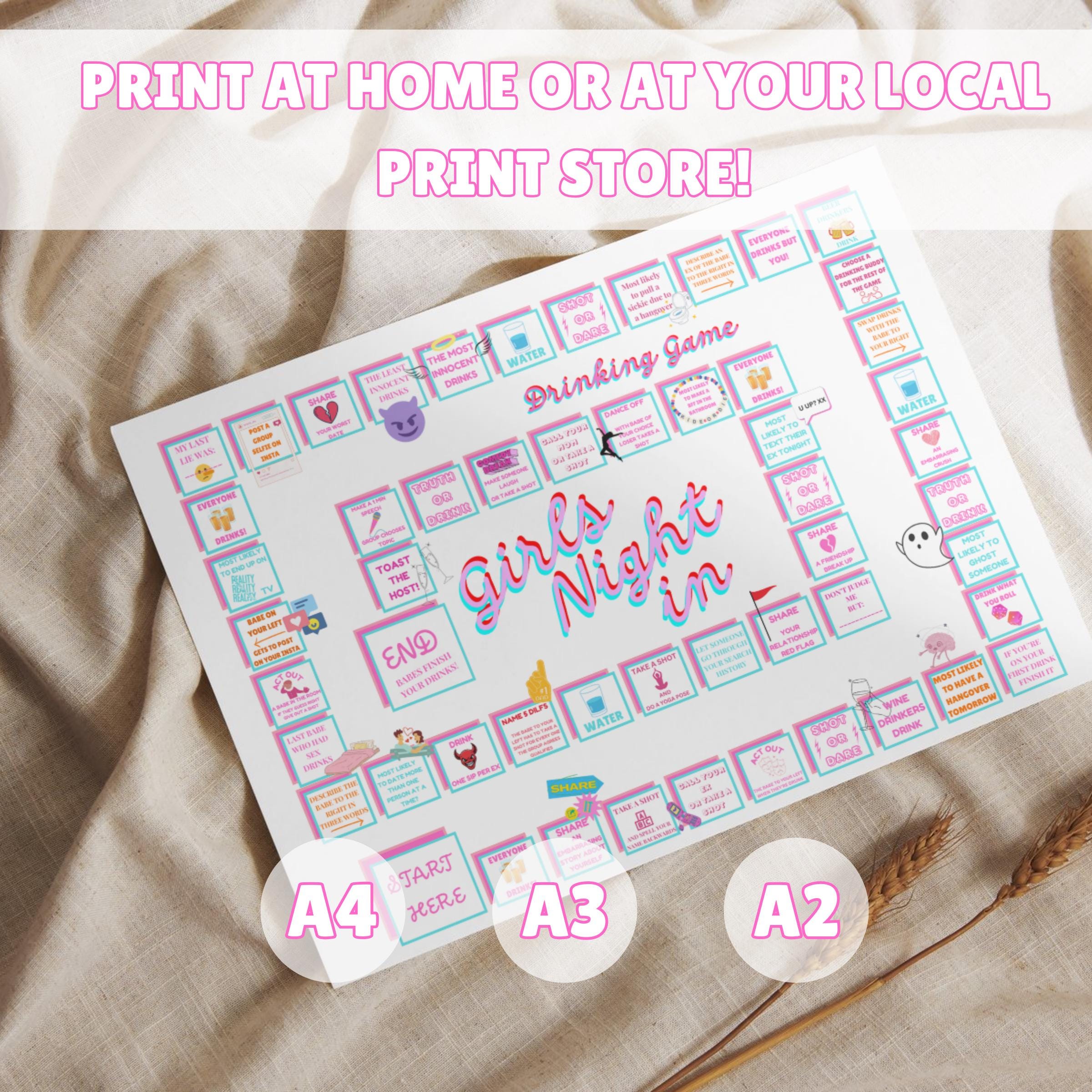 Girls Night in Party Games Ladies Night Games Printable Editable Board ...
