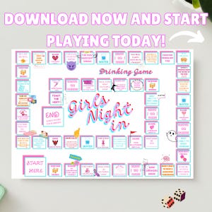 Girls Night in Party Games Ladies Night Games Printable Editable Board ...