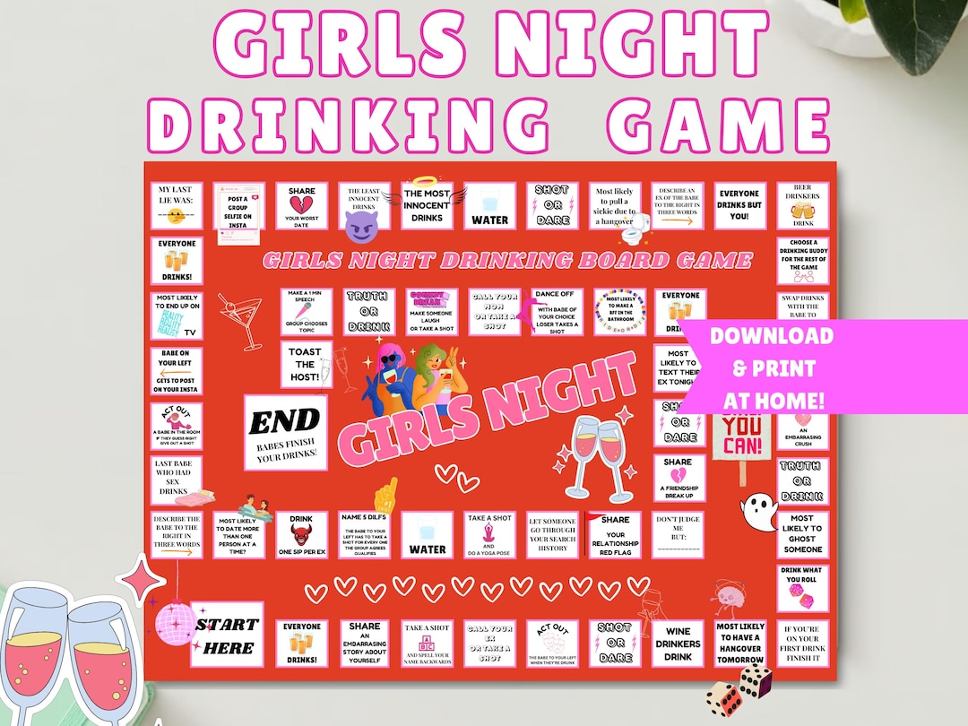 Girls Night in Party Game for Adults Drinking Game Ladies Night Games ...