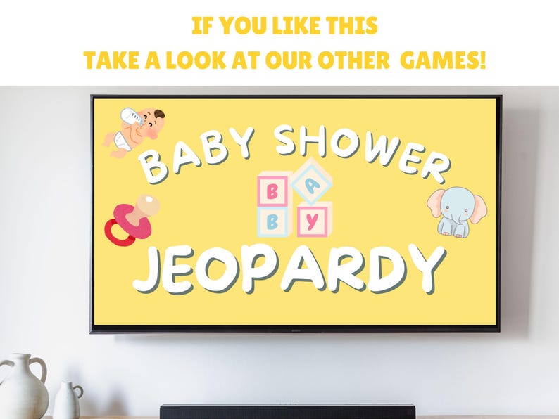 Baby Shower Jeopardy Games for Childrens Editable Powerpoint Template ...