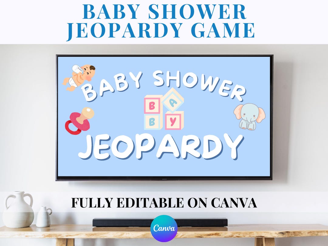 Baby Shower Jeopardy Games for Childrens Editable Powerpoint Template ...