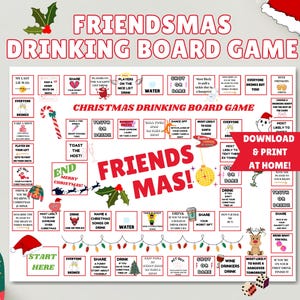 Friendsmas Christmas Party Game for Adults Drinking Games Fun Christmas ...