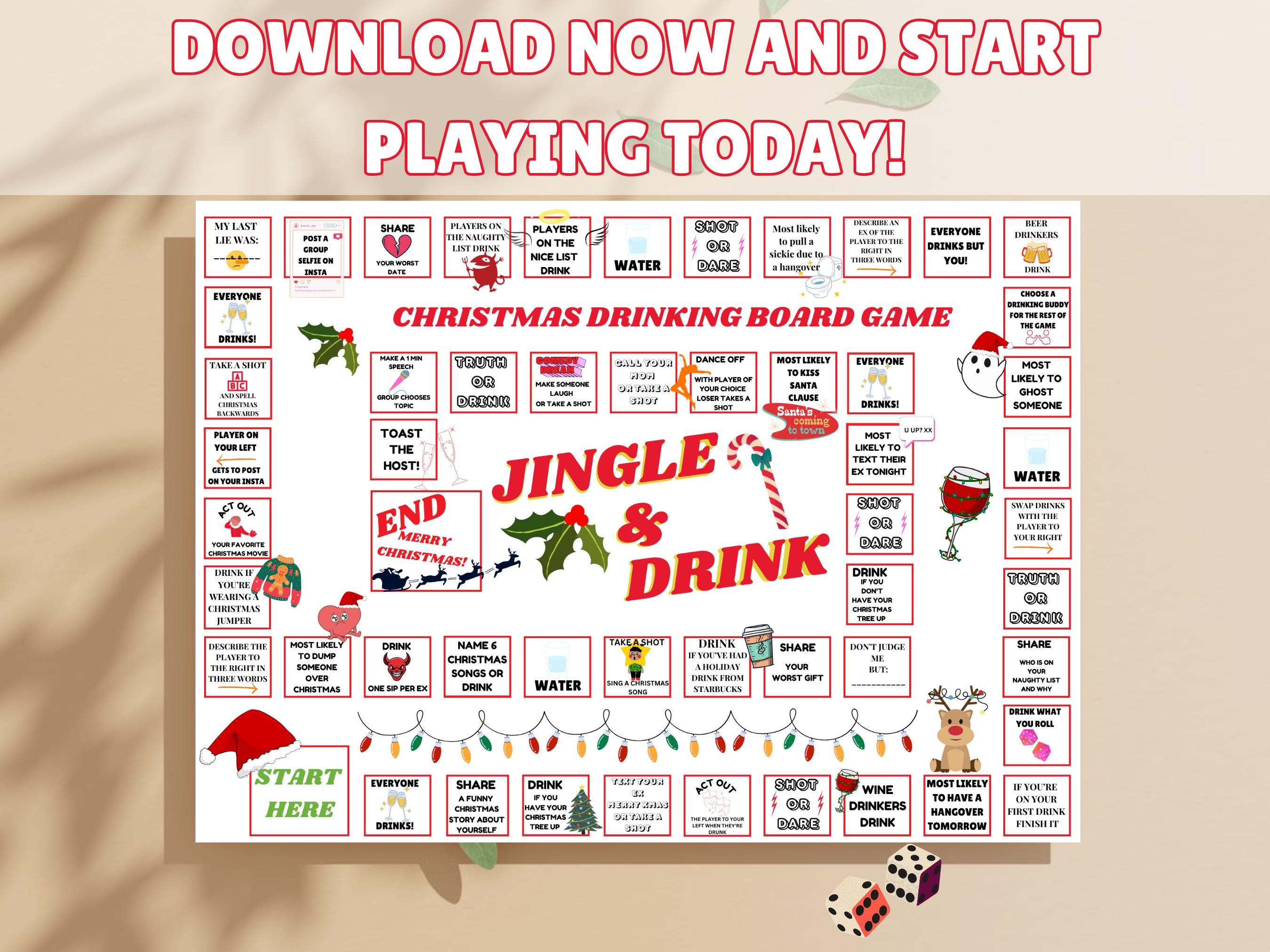 Christmas Party Game for Adults Drinking Games Fun Christmas Activities ...