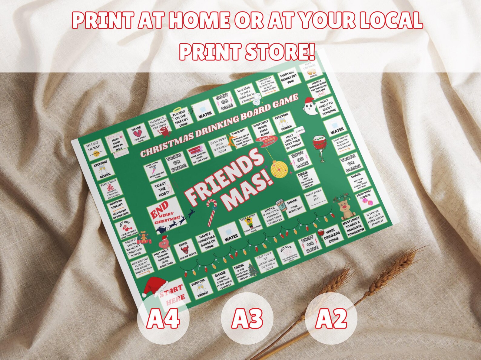 Christmas Party Game for Adults Friendsmas Drinking Games Fun Christmas ...