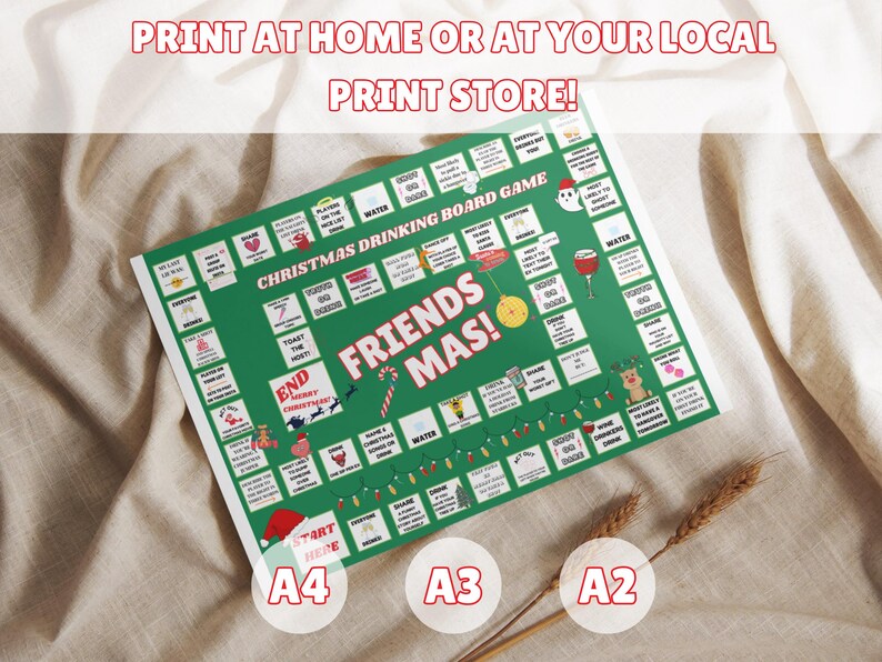 Christmas Party Game for Adults Friendsmas Drinking Games Fun Christmas ...