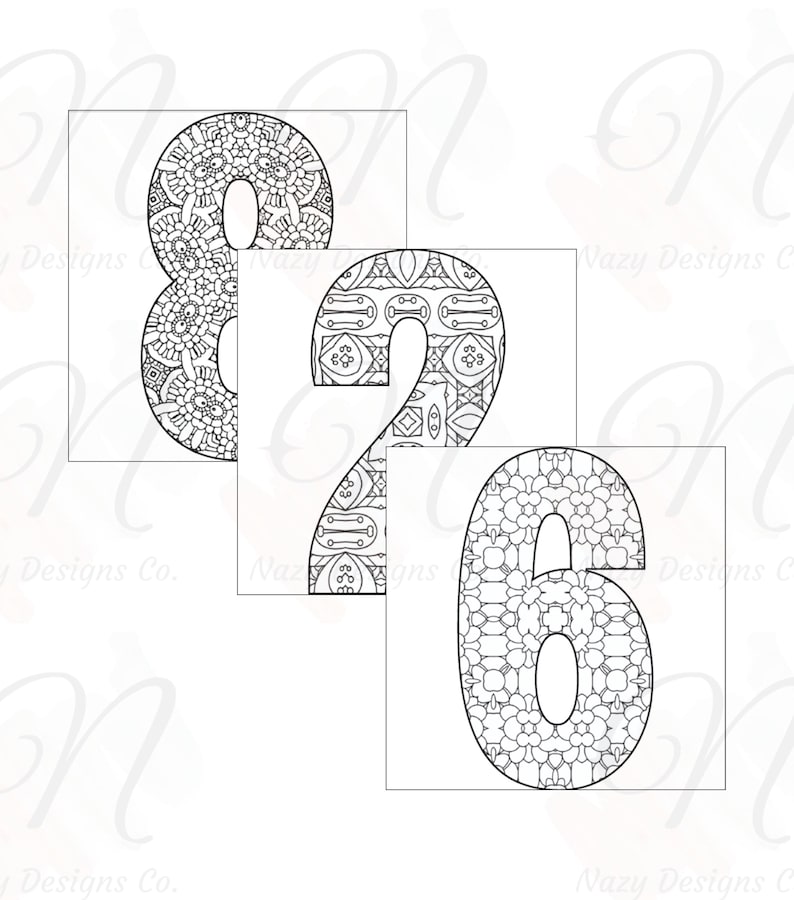 0-10 Numbers Mandala Coloring Pages, Back to School, Number Practice, 1 ...