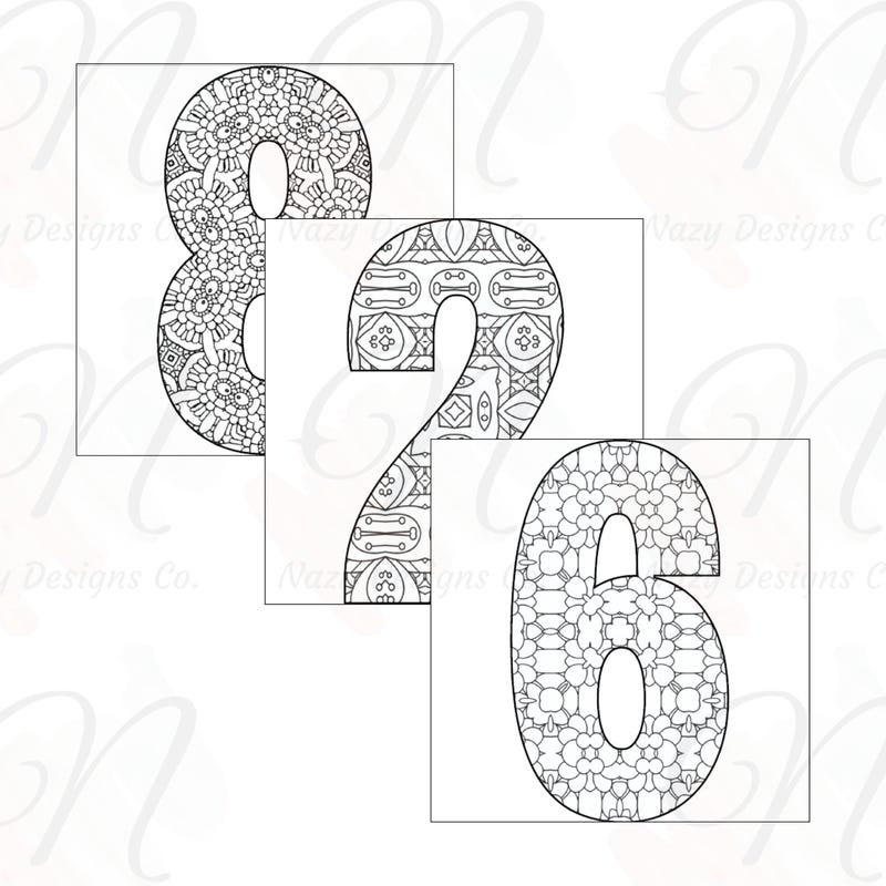 Mandala Numbers - Etsy