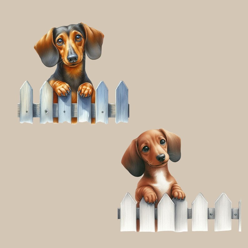 Dachshund Clip Art Bundle, PLR License Included, Dachshund PNG ...