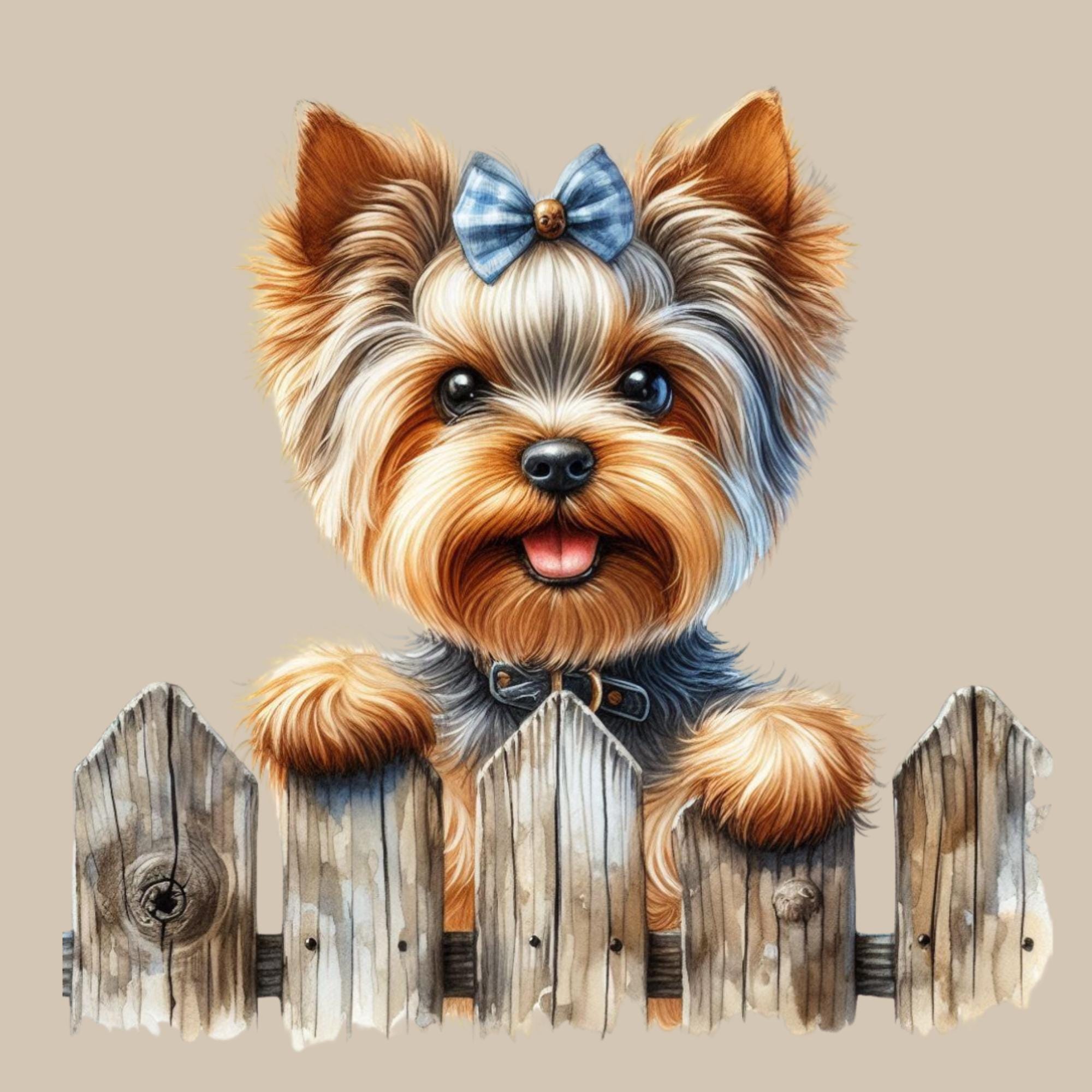 Yorkshire Terrier Clip Art, Yorkie Puppy Dog, Watercolor Yorkshire ...