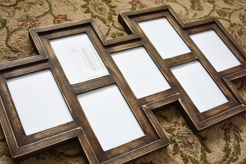 MULTI 7 Opening 5x7 Distressed Pine Collage Picture Frame With | Etsy